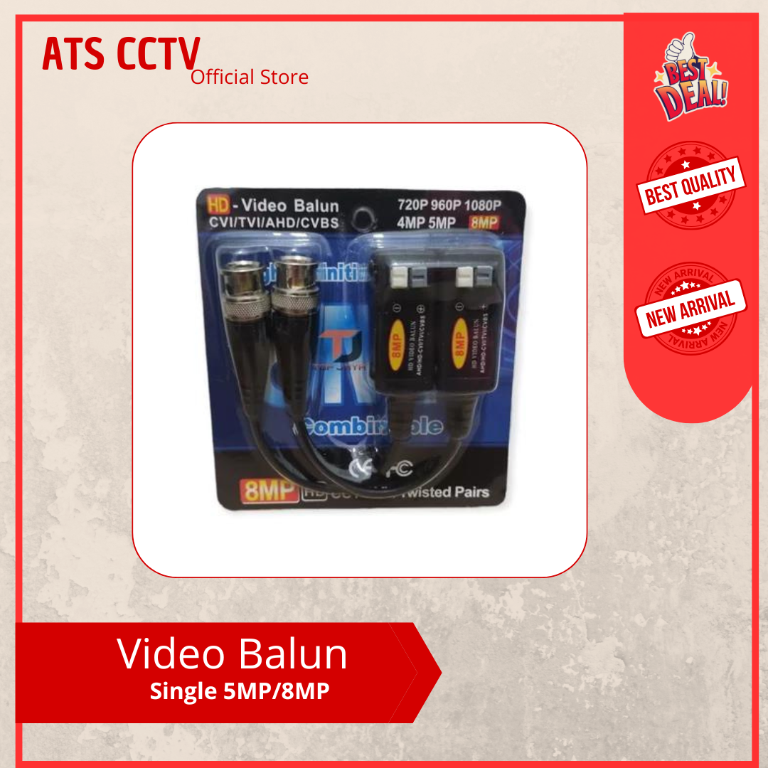 Konektor Video Balun Single up to 8MP – Hikvision – Distributor ...